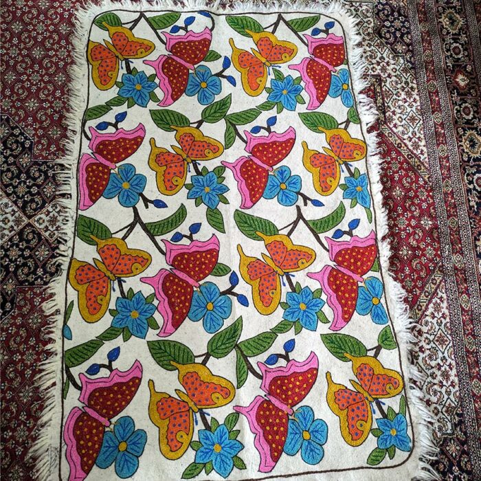 Unique Pure Wool Butterfly Namda Rug 6x4 - Gyawun
