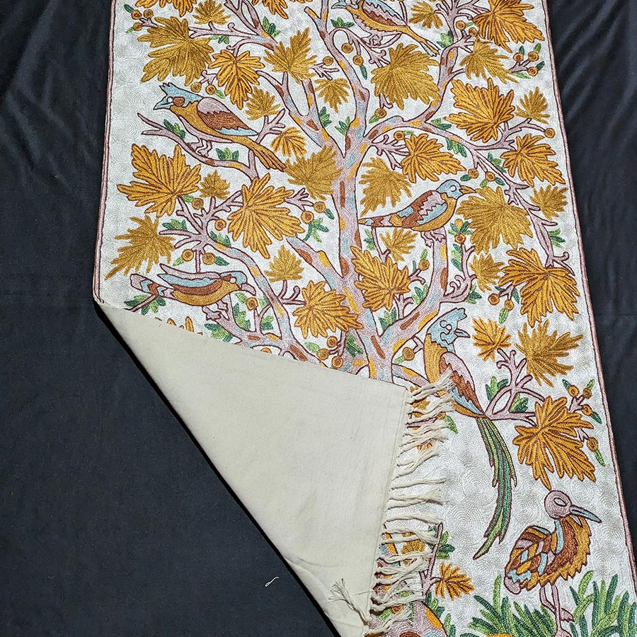 Chinar Tree 5x3 Silk Chainstitch Wall Hanging - Gyawun