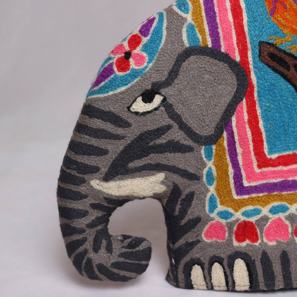 Handmade Shahi Elephant Chainstitch Quilted Tea Cozy - Gyawun