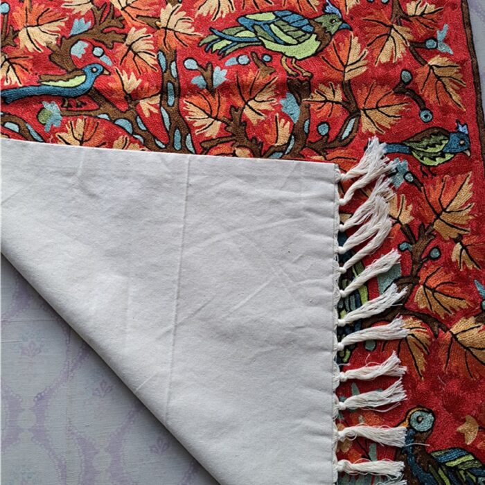 Wazul Kul Tree of Life Kashmiri Handmade Chainstitch Wall Hanging - Gyawun