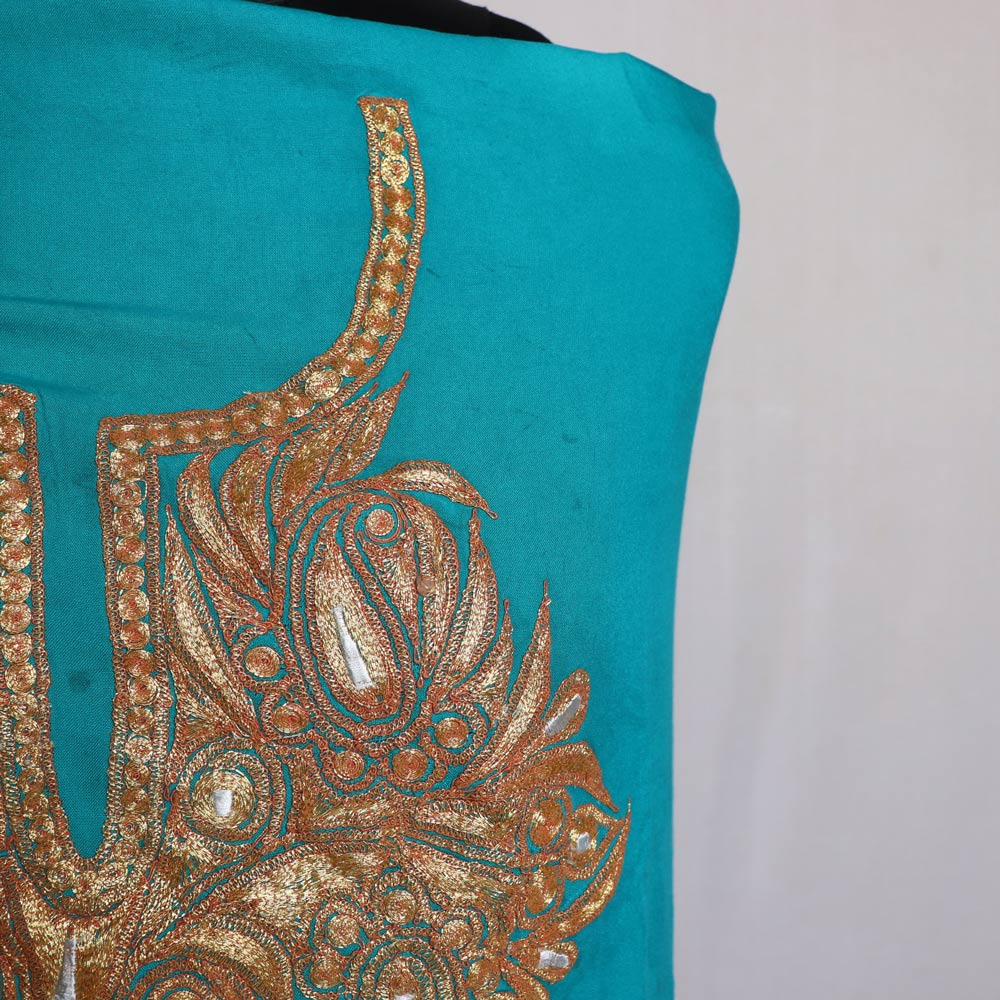 Ferozi Rayon Cotton Tilla Embroidered 3pc Suit with white Dupatta and ...