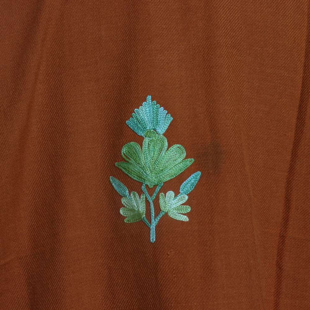 Mustard Kashmiri Amara Cashmilon Pheran - Elegent Aari Embroidery - Gyawun