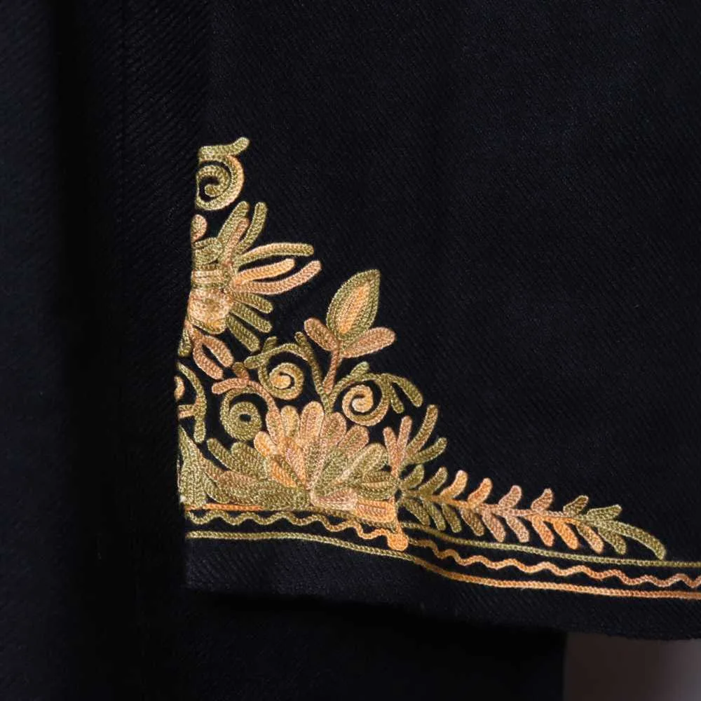 Black Aari Embroidered Pheran | Pheran with Detailed Sleeve Work ...