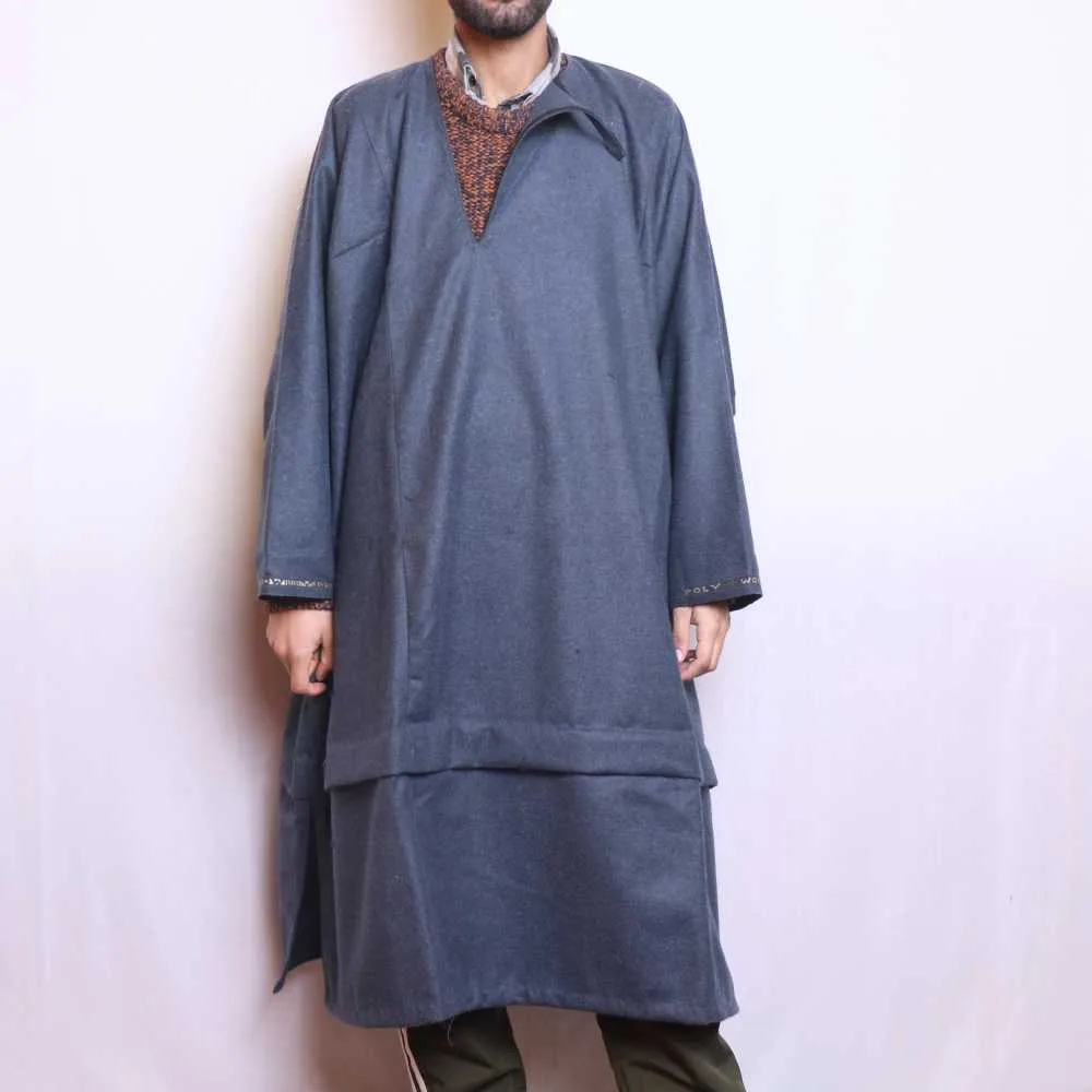 Blue Classic Kashmiri Pandit Style Loose Phiran/Pheran/Feran for Men ...