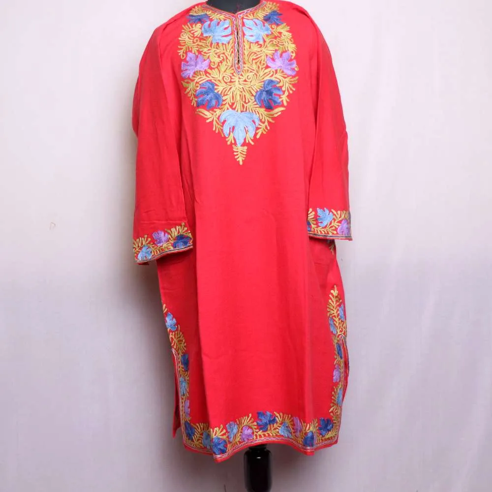 Sophisticated Hot Pink Chinari Sleeve and Damaan Pheran in Soft ...