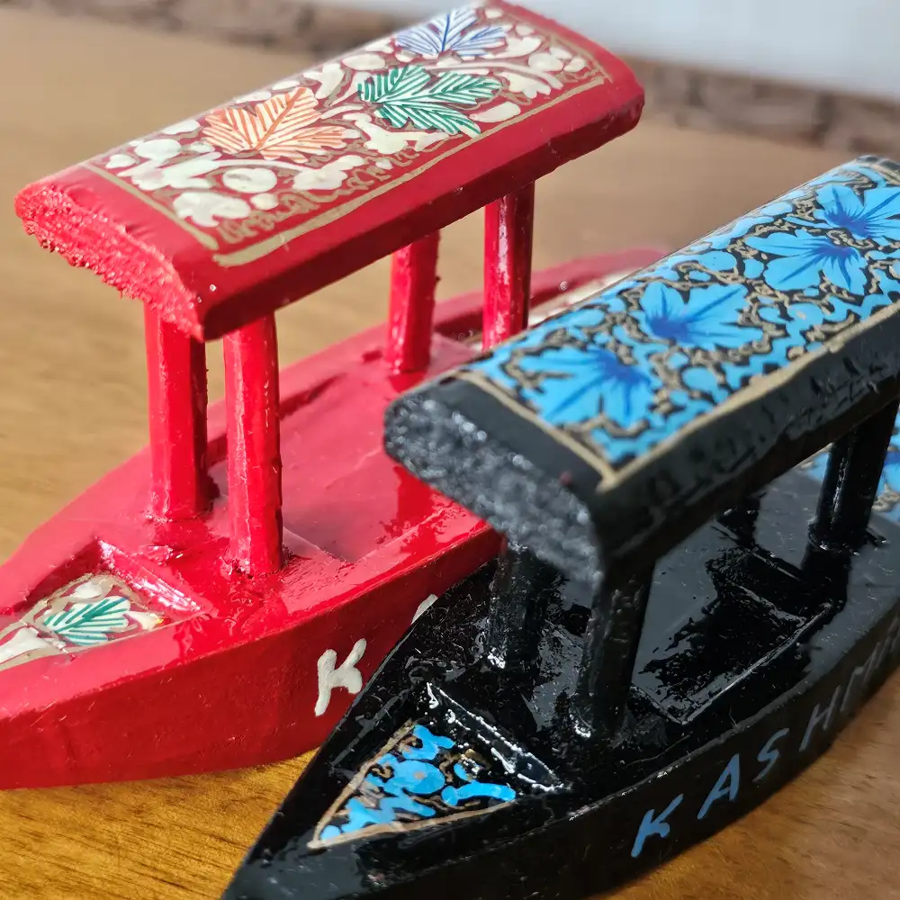 Kashmiri Paper Machie Shikara | Set of 2 - Gyawun